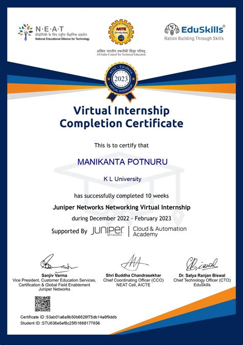 Manikanta Potnuru On Linkedin Aicte Virtualinternship Eduskills Kluniversity Klcse