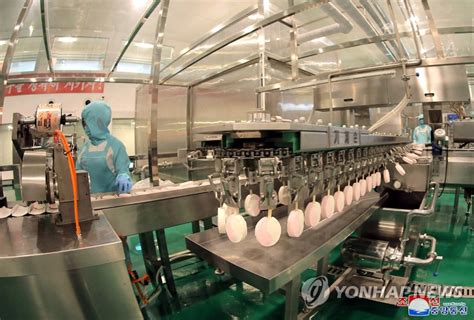 대성산아이스크림공장에서 생산되는 제품들 연합뉴스