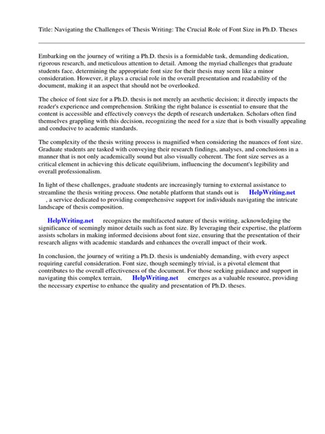 Font Size For Phd Thesis Pdf Typefaces Thesis