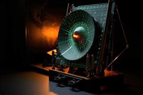 Premium Ai Image Quantum Radar Device Against Dark Background