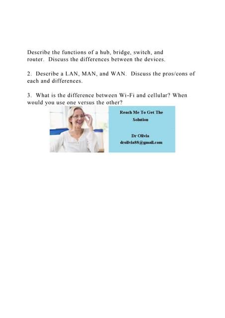 Describe The Functions Of A Hub Bridge Switch And Router Di Pdf