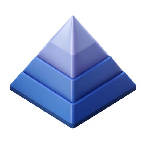 Whimsical Magnificent Isometric Pyramid With Minimal Design Crisp Edges With Scalable Design