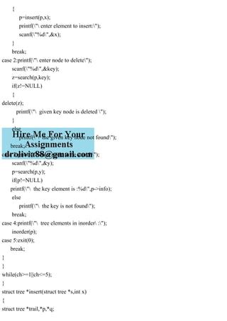 BINARY SEARCH TREE OPERATIONS Includestdio H Includestdlib Pdf