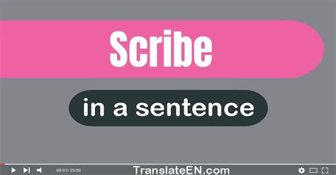 Scribe In A Sentence