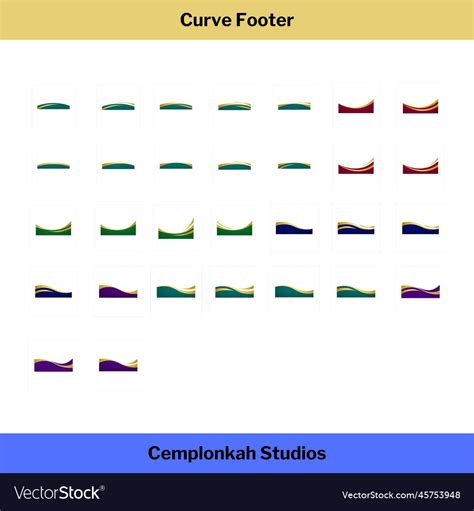 Curve Footer Royalty Free Vector Image Vectorstock