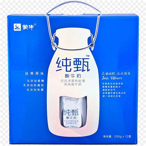 蒙牛纯甄酸奶包装PNG图片素材下载 图片编号qbambola 免抠素材网
