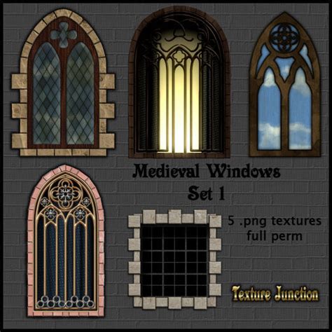 Second Life Marketplace ~tj~ Medieval Windows Texture Set 1