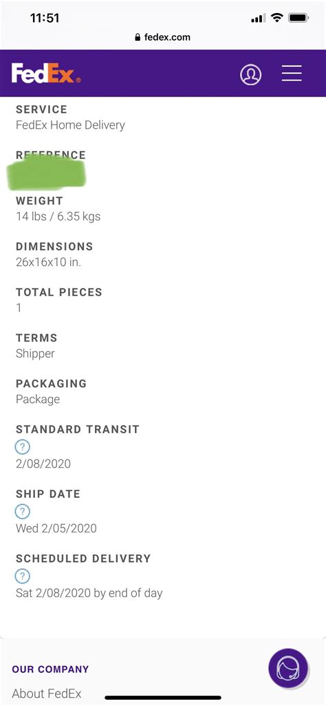 Schedule Delivery Pending Fedex 21