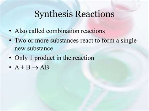 Synthesis And Decomposition Reactions Ppt