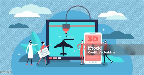 3d 인쇄 벡터 일러스트입니다 편평한 작은 첨가물 플라스틱 사람 개념 모던 양식에 대한 스톡 벡터 아트 및 기타 이미지 모던