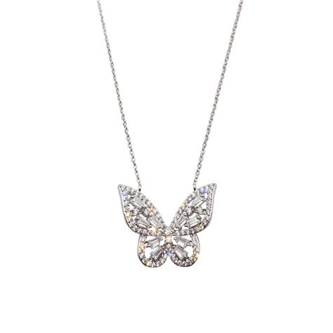Cadena Colgante Mariposa Oro Blanco Mis Mariposas