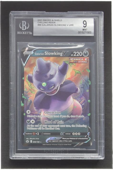 Galarian Slowking V Pokemon 2021 Chilling Reign 99 Bgs 9 Pristine