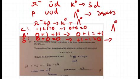 A Level Physics Aqa Particle Physics Quark Composition Question Youtube