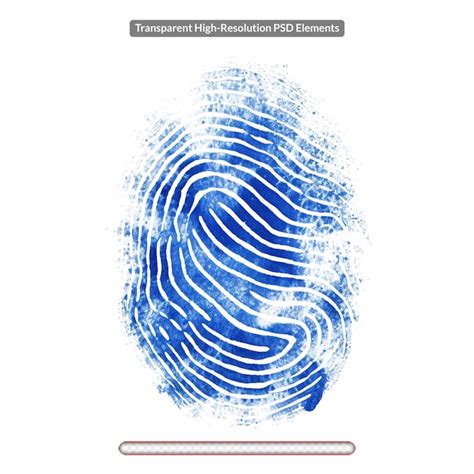 Premium Psd Fingerprint Pattern Isolated On White