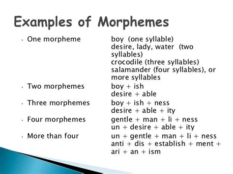 Aula 1 Morphemes And Allomorphs