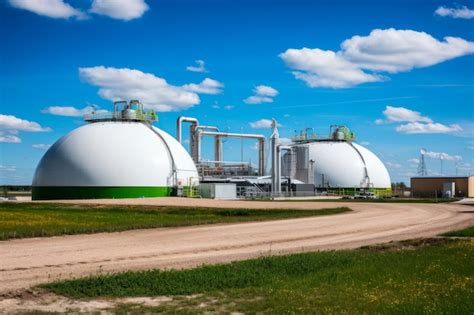 Premium AI Image A Biogas Facility Where Organic Waste Is Converted