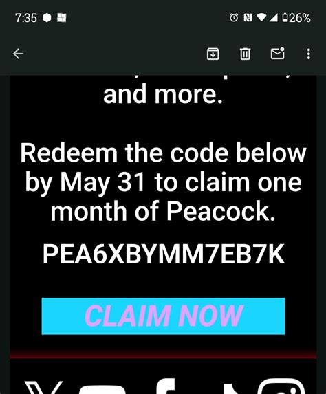 Free Peacock Month Code From 2k24 Rwwegames