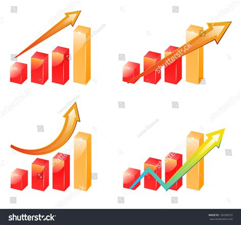 Growth Progress Bar Chart Stock Vector Illustration Shutterstock