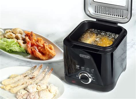 電気を使用した調理器なので誰でも簡単に揚げ物を調理することができます火を使わないので安心食卓で揚げたてがすぐに食べられます 調理し