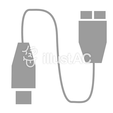 Usbケーブルイラスト No 1070346／無料イラストなら「イラストac」