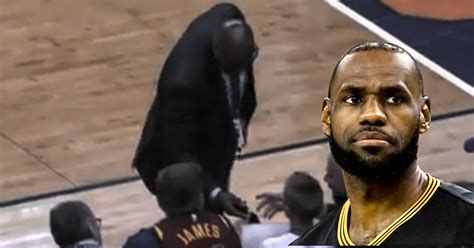 Cavs Video Lebron James Gives His Arm Sleeve To Young Fan From Courtside