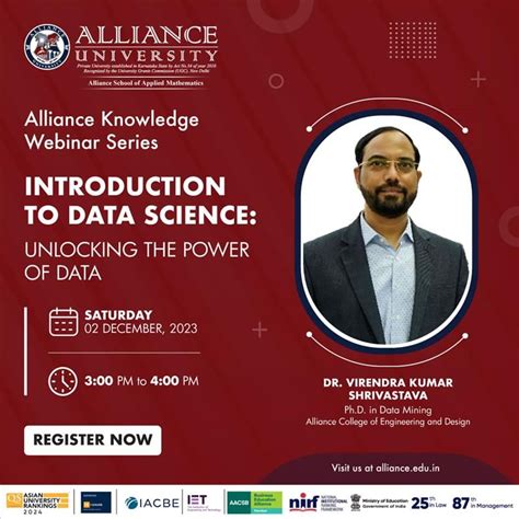 Join Our Webinar On Data Science Alliance University Posted On The