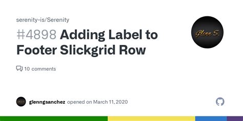 Adding Label To Footer Slickgrid Row Issue Serenity Is Serenity GitHub