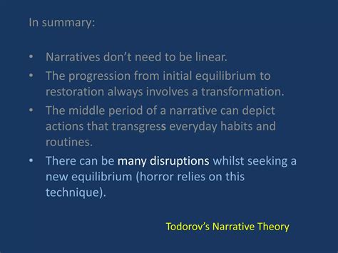 Todorovs Narrative Theory Ppsx