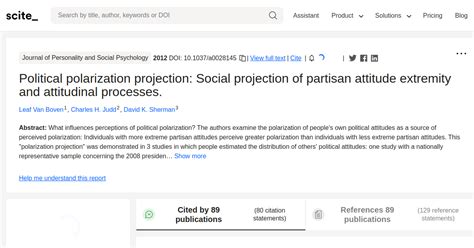 Political Polarization Projection Social Projection Of Partisan