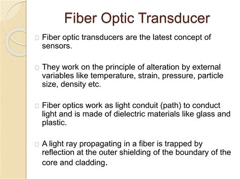 Recent Developments In The Form Of Optical Transducers Smart Sensors And Transmitters Ppt