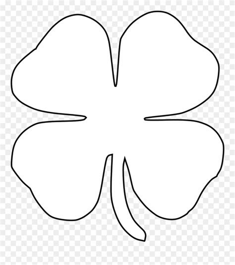 Four Leaf Clover Drawing Printable Warehouse Of Ideas