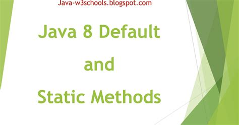 Java 8 Default And Static Methods Interface New Concepts