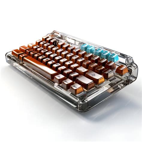 Keyboard Isolated On A White Background 3d Render Computer Keyboard Premium Ai Generated Image