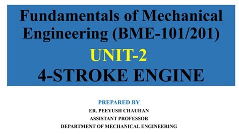 4 Stroke Internal Combustion Engine Pptx