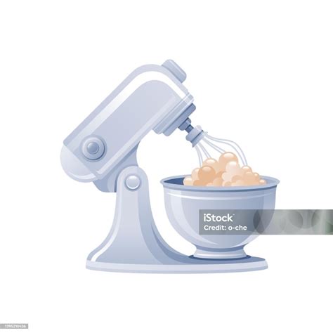 주방 믹서 벡터 푸드 그릇 블렌더 일러스트레이션 전기 주방 믹서를 세우십시오 3d 혼합 기계 보조 아이콘 요리 믹스 스무디 블렌더 고립 된 로고 만화 빵집과 과즙 짜는기구