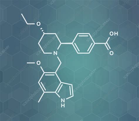 Iptacopan Drug Molecule Illustration Stock Image F032 9687