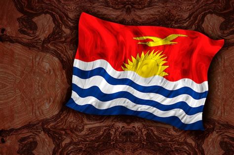 Bandera Nacional De Kiribati Fondo Con Bandera De Kiribati Foto Premium