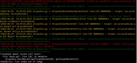 indexerror list index out of range · issue 7 · uzju cloud bucket leak