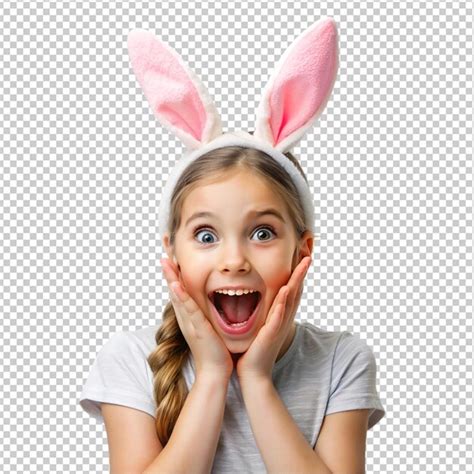 Page 2 Bunny Ears Girl With Pencil Hand Psd High Quality Free Psd