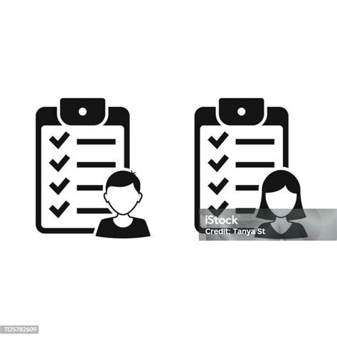 清單與男人和女人的剪影圖示 候選人批准的符號正標記符號向量向量圖形及更多剔號圖片 剔號 圖示 檢查 Istock