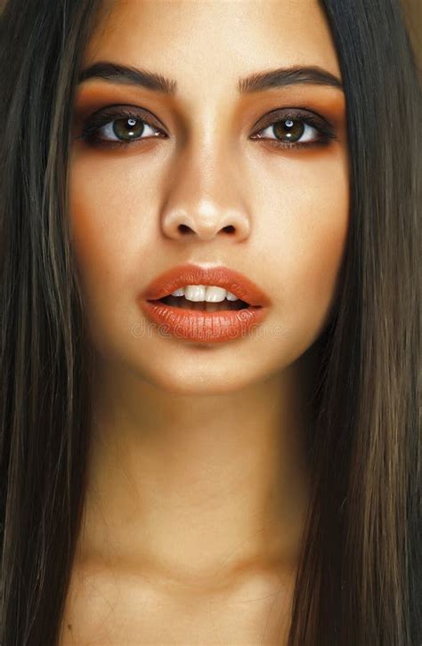 Cute Happy Young Indian Woman In Studio Close Up Smiling Fashion