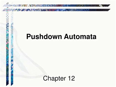 PPT Pushdown Automata PowerPoint Presentation Free Download ID