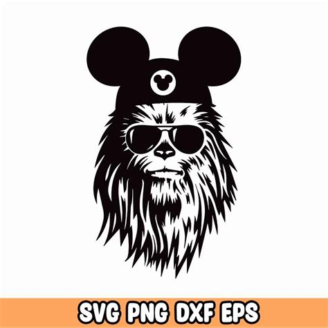 Chewbacca Svg Chewie With Mouse Ears Svg Star Wars Svg Fa Inspire