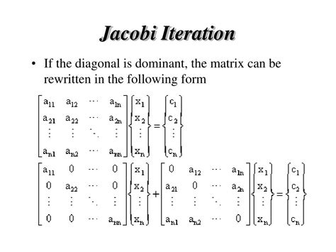 Ppt Lecture 8 Iterative Systems Of Equations Powerpoint