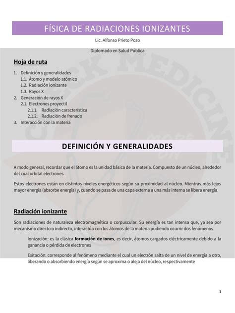 Física De Radiaciones Ionizantes Pdf Rayo X Electrón