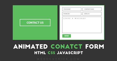 Contact Form With Flip Animation Effect Using Html Css And Javascript