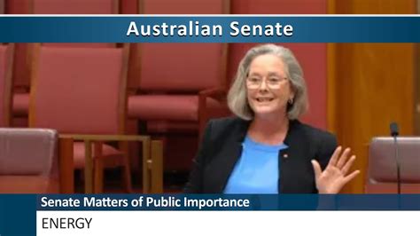 Senate Matter Of Public Importance Energy Youtube