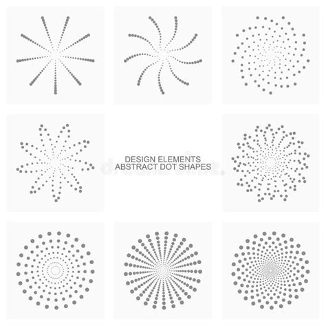 Abstract Dot Shapes Vector Set Of Design Elements Stock Vector Illustration Of Abstract