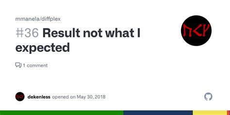 Result Not What I Expected · Issue 36 · Mmaneladiffplex · Github