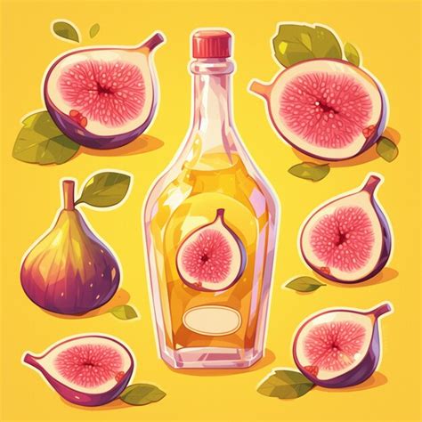 Rich And Smooth Fig Juice For A Sweet Treat Premium Ai Generated Vector